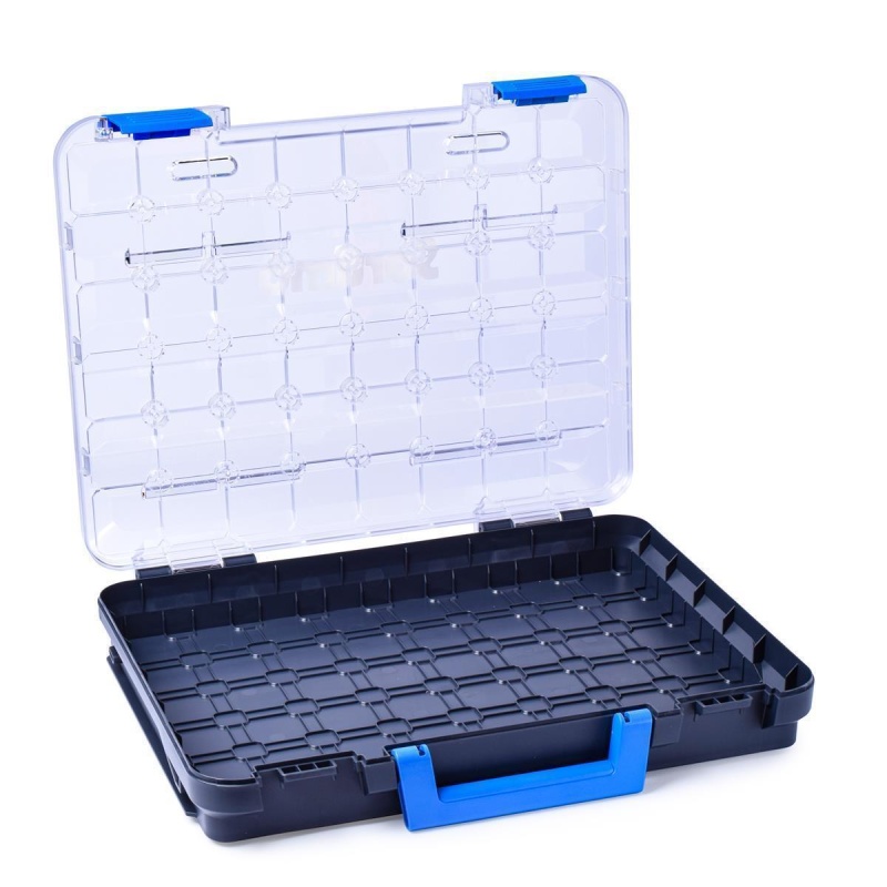 SORTIMO Systembox T-BOXX anthrazit / blau Deckel transparent